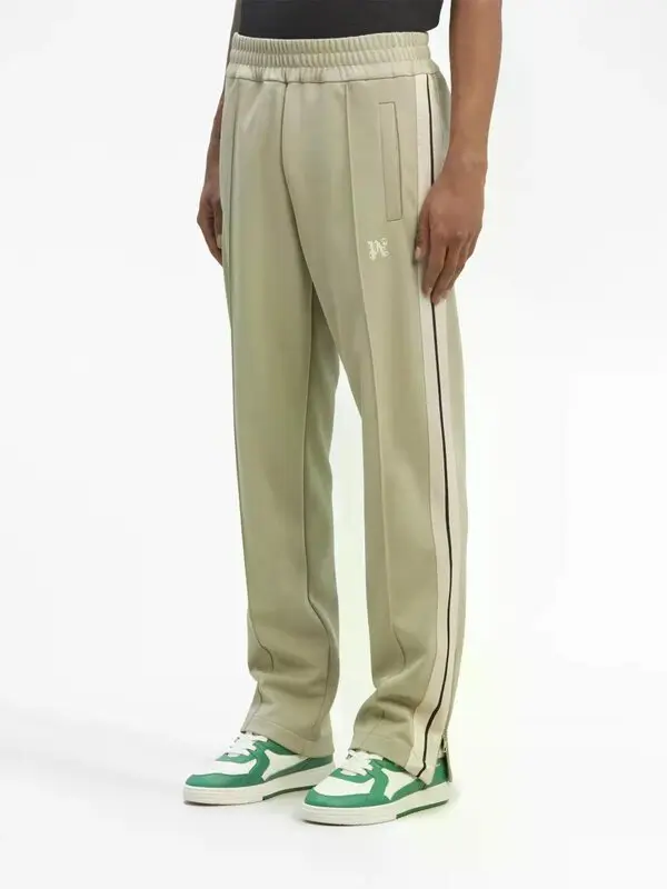 Palm Angels Monogram-embroidered Striped Track Pants