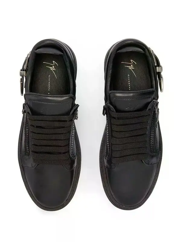 GIUSEPPE ZANOTTI Deluxe Double-zip Low-top Sneakers - Black