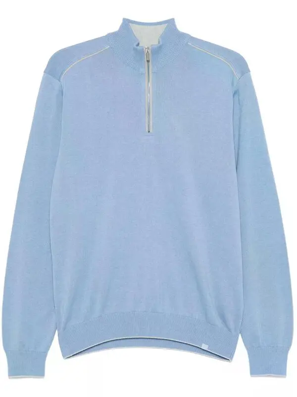 Paul & Shark Half-zip Polo Shirt - Blue