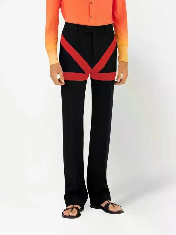 FERRAGAMO Graphic-print Tailored Trousers
