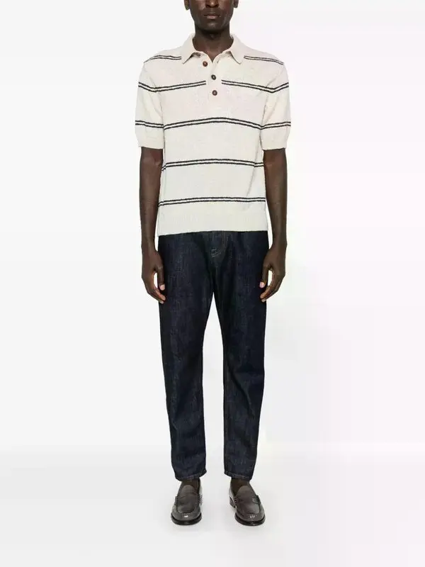 Eleventy Striped Polo Shirt