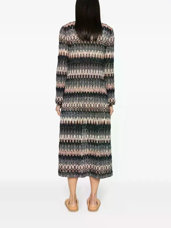 Missoni Zigzag Metallic Long Cardigan
