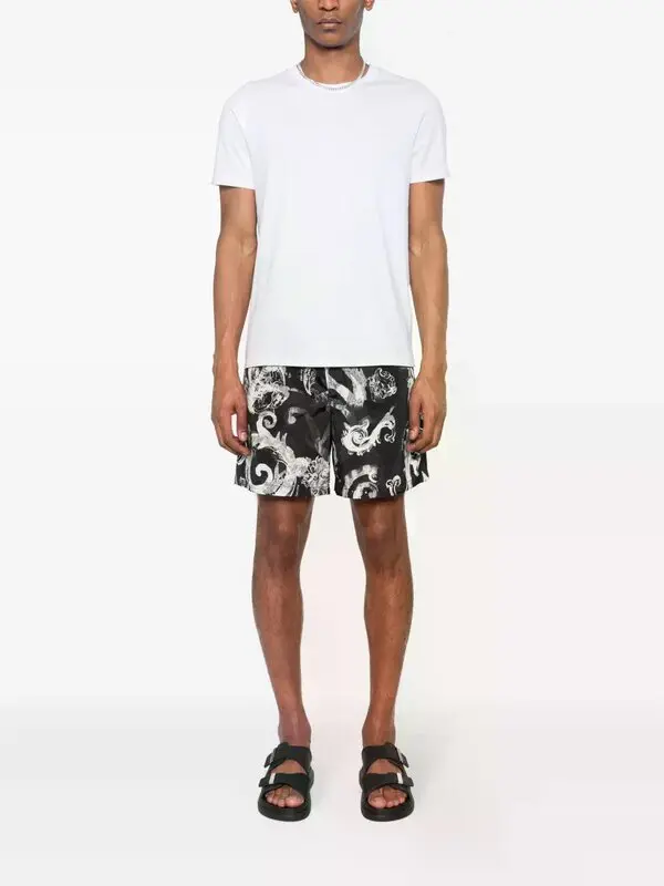 Versace Watercolour Couture-print Track Shorts
