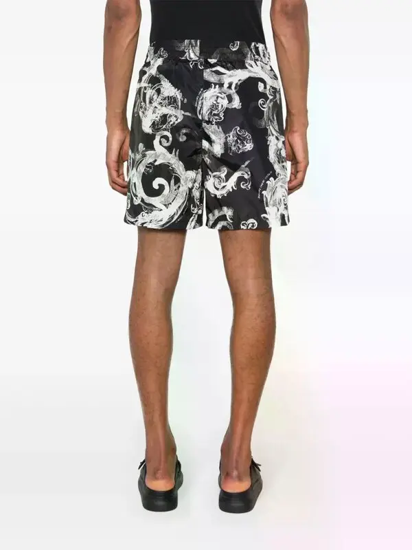 Versace Watercolour Couture-print Track Shorts