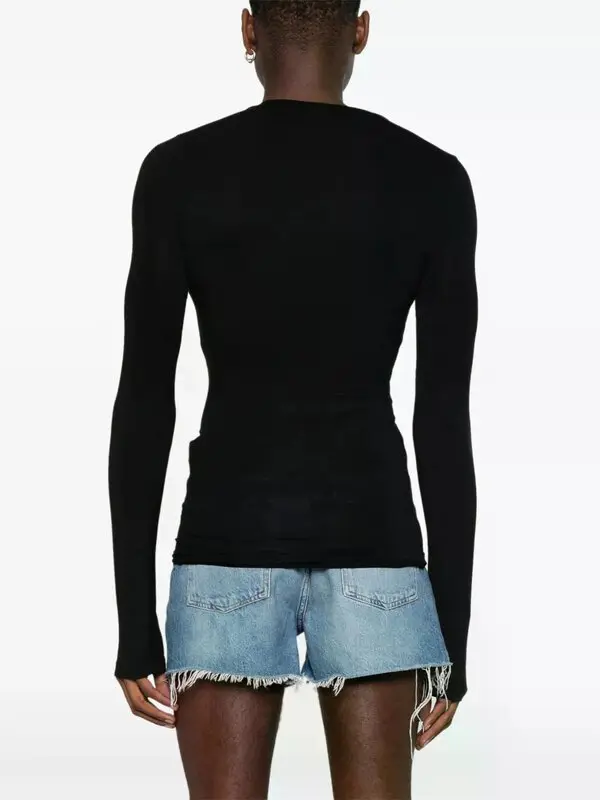 LUDOVIC DE SAINT SERNIN Long-sleeve Stud T-shirt
