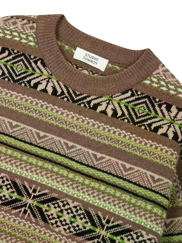 STUDIO TOMBOY Fair Isle Intarsia Knit Sweater