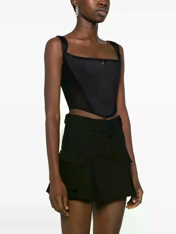 Dsquared2 Mesh-paneled Corset Top