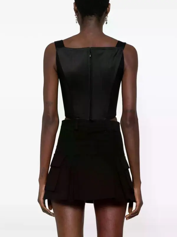 Dsquared2 Mesh-paneled Corset Top