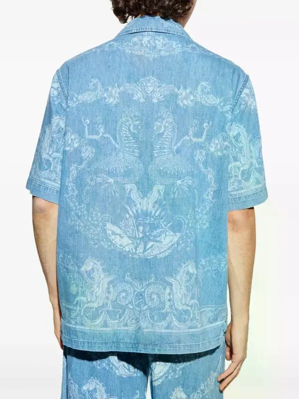 Versace Denim Printed Shirt