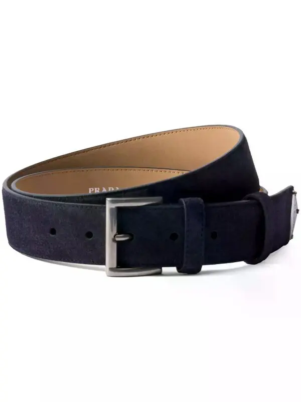 Prada Logo-embellished Suede Belt