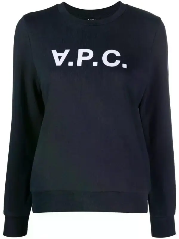 A.p.c. Logo Print Cotton Sweatshirt