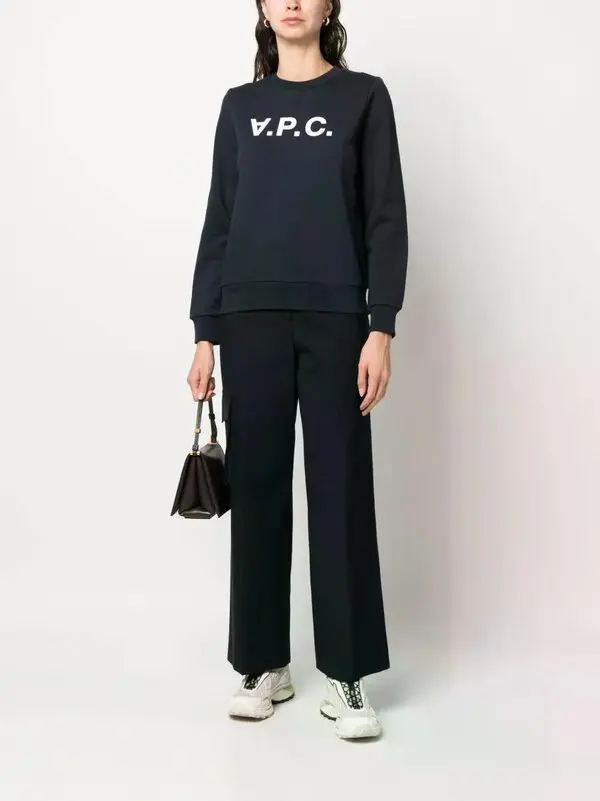 A.p.c. Logo Print Cotton Sweatshirt