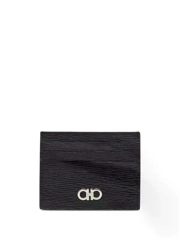 FERRAGAMO Gancini Two-tone Cardholder - Black