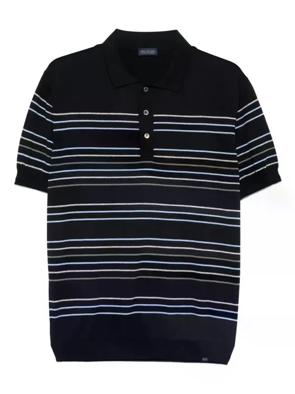 Paul & Shark Striped Polo Shirt - Blue