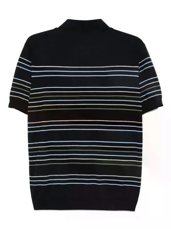 Paul & Shark Striped Polo Shirt - Blue