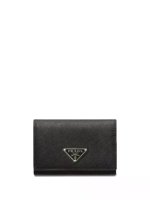 Prada Triangle-logo Leather Cardholder - Black