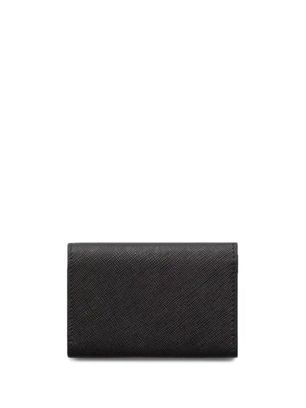 Prada Triangle-logo Leather Cardholder - Black