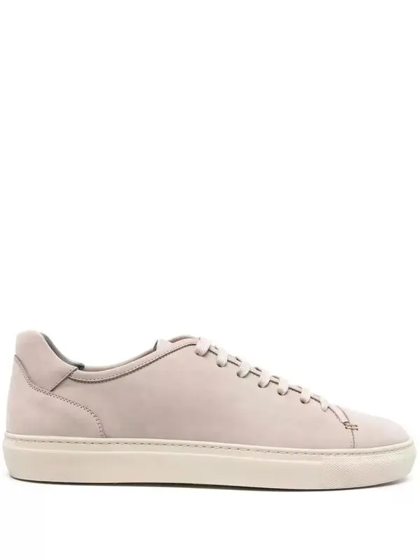 Corneliani Nubuck Leather Lace-up Sneakers - Neutrals