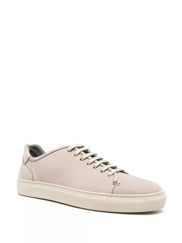 Corneliani Nubuck Leather Lace-up Sneakers - Neutrals