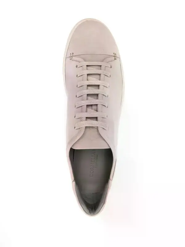 Corneliani Nubuck Leather Lace-up Sneakers - Neutrals