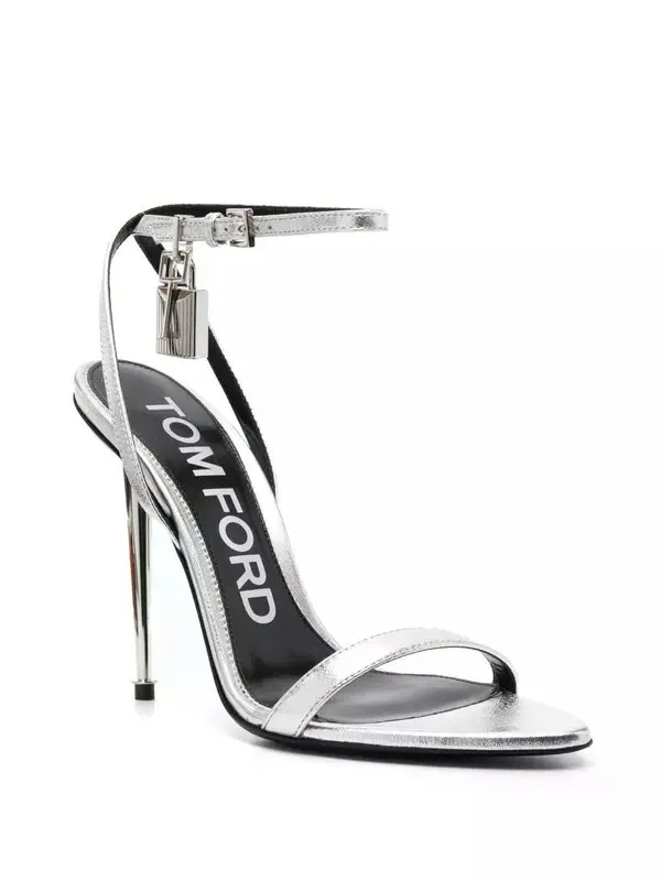 TOM FORD Padlock-detail Metallic Sandals