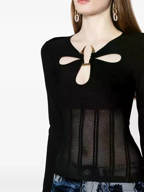 Roberto Cavalli Cut-out Knit Top