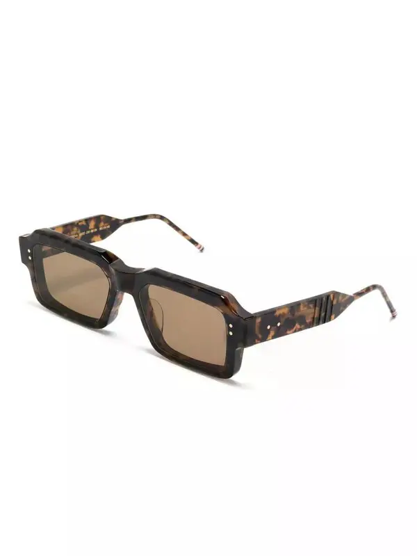 Thom Browne Rectangle-frame Sunglasses - Brown