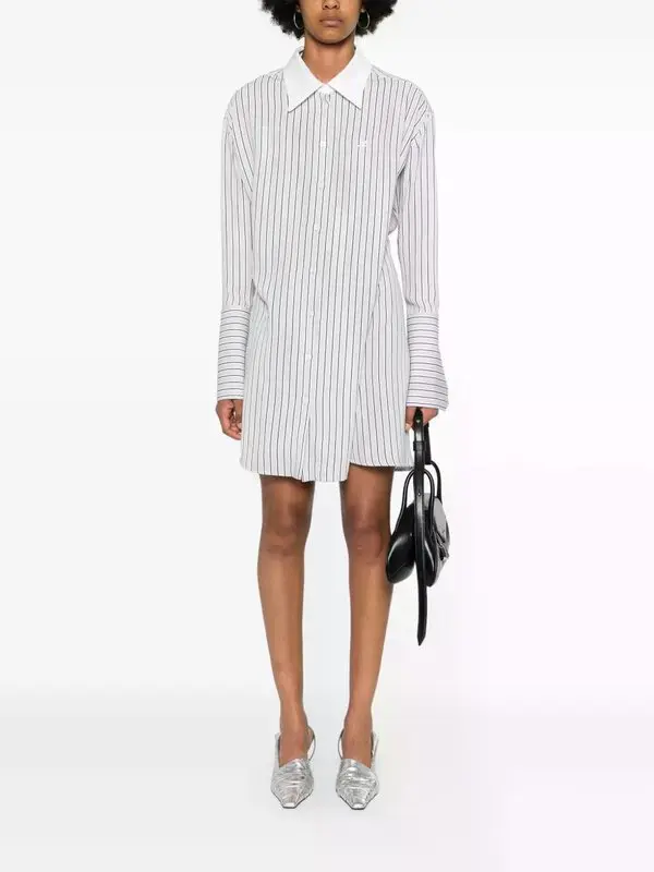 COURREGES Striped Button-up Shirt