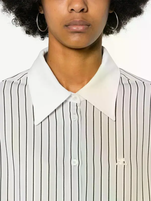 COURREGES Striped Button-up Shirt