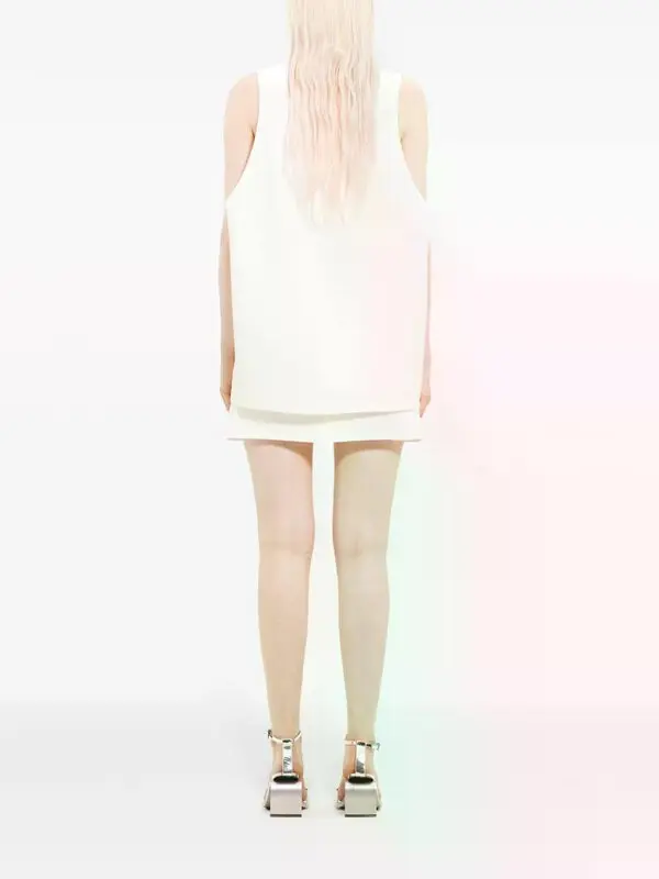 COURREGES Scoop Neck Sleeveless Vest Top