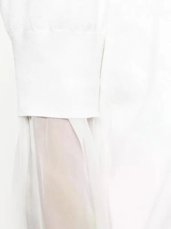Givenchy Sheer Sleeve V-neck Sweater