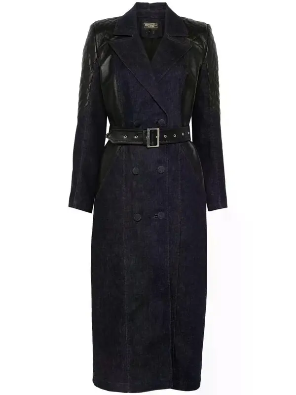 MITILIANE COUTURE Leather-insert Panelled Trench Coat