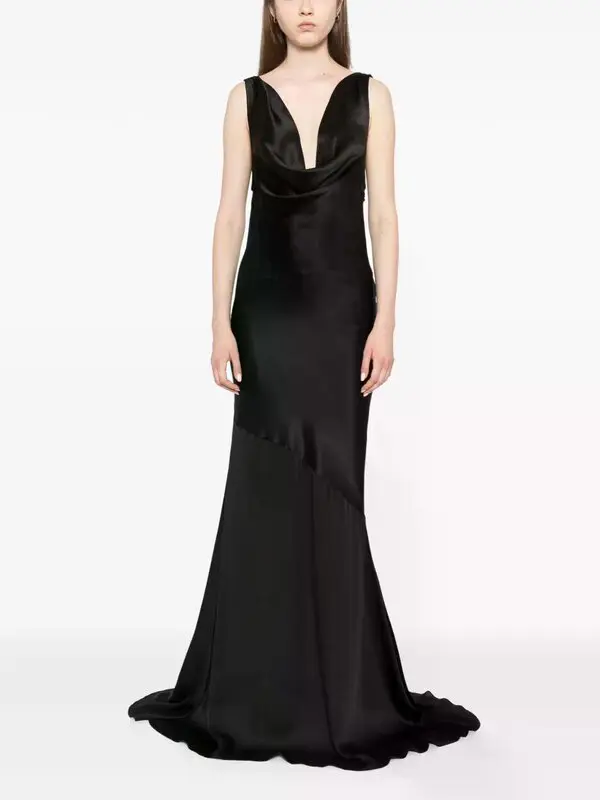 Kiki De Montparnasse Silk Cowl Neck Dress