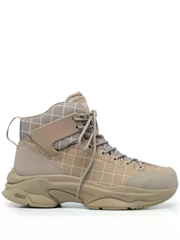 Undercover Lace-up Ankle Boots - Brown