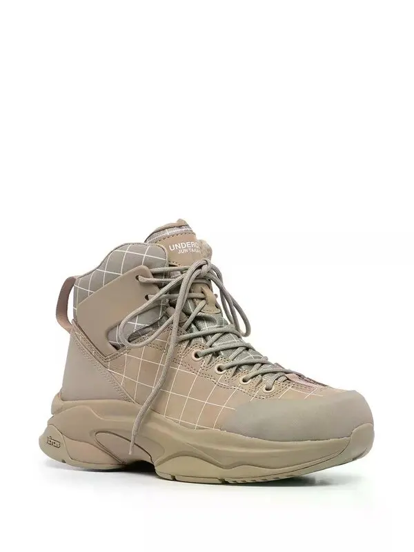 Undercover Lace-up Ankle Boots - Brown