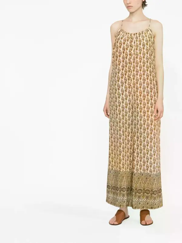 Gold Hawk Provence Silk Jumpsuit