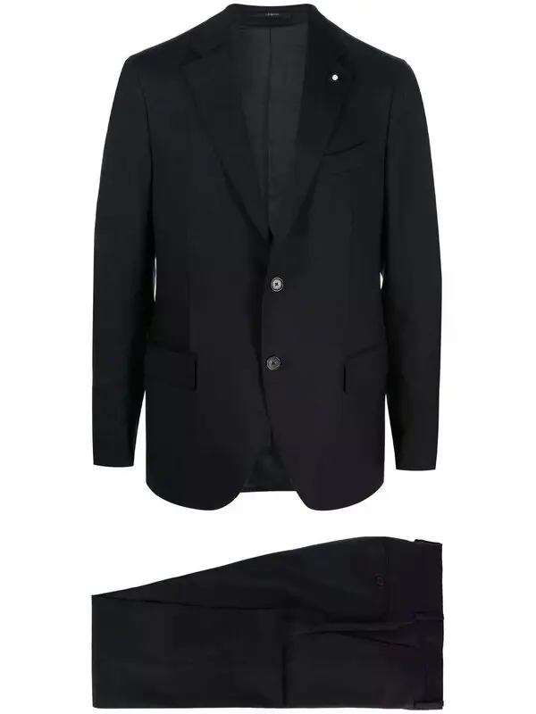 LARDINI Single-breasted Slim-cut Suit - Blue