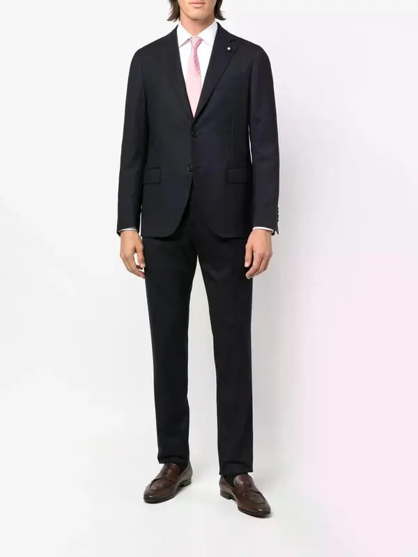 LARDINI Single-breasted Slim-cut Suit - Blue