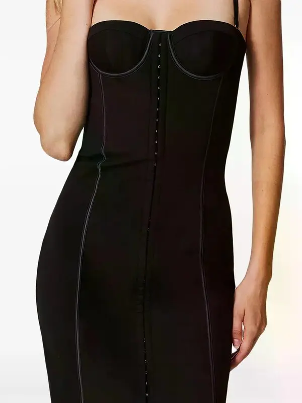 TWINSET Hooked Bustier Midi Dress