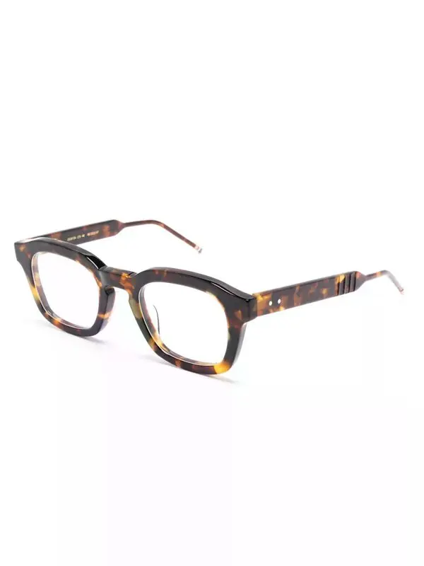 Thom Browne Wayfarer-frame Glasses - Brown
