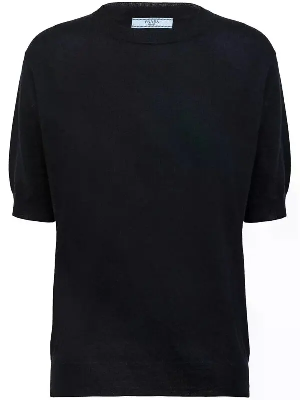 Prada Triangle-logo Cashmere Knitted Top