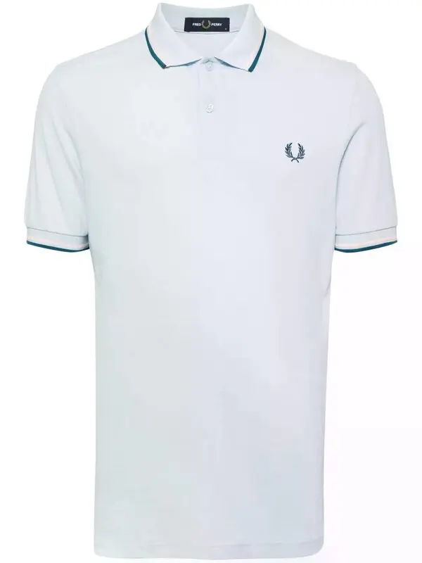 Fred Perry Logo-embroidered Cotton Polo Shirt - Blue