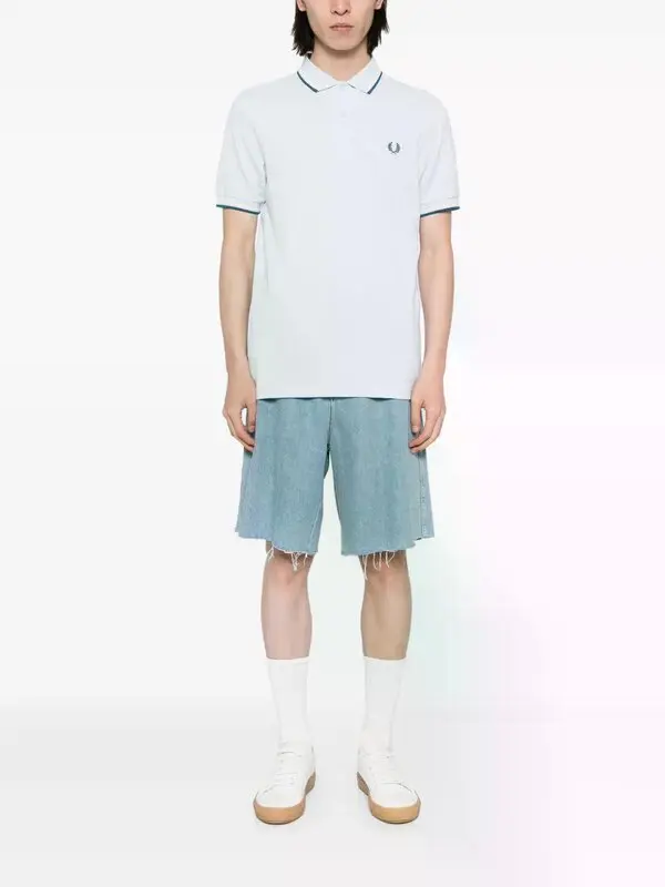 Fred Perry Logo-embroidered Cotton Polo Shirt - Blue