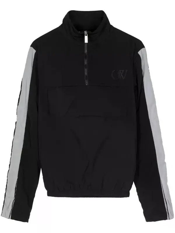 Off-White Logo-embroidered Half-zip Jacket