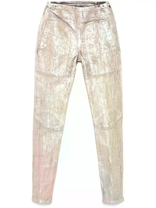 Rick Owens Cracked-effect Trousers