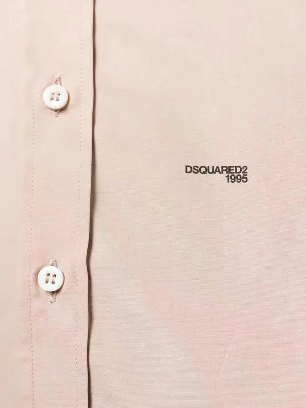 Dsquared2 Logo-print Cotton Shirt - Pink