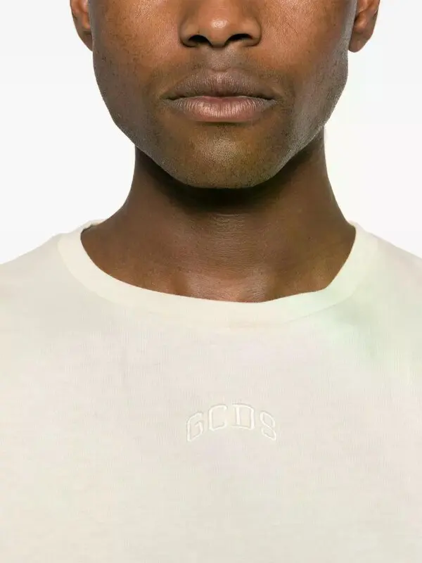Gcds Logo-embroidered Cotton T-shirt