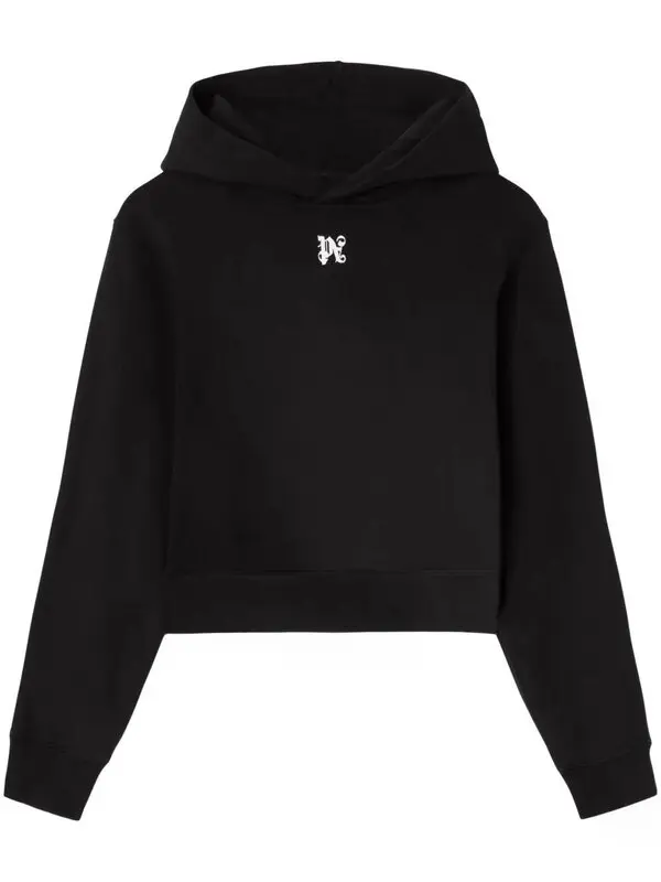 Palm Angels Wings Print Cotton Hoodie