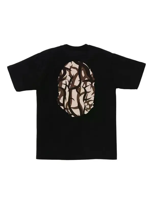 A BATHING APE Camo Big Head T-shirt - Black