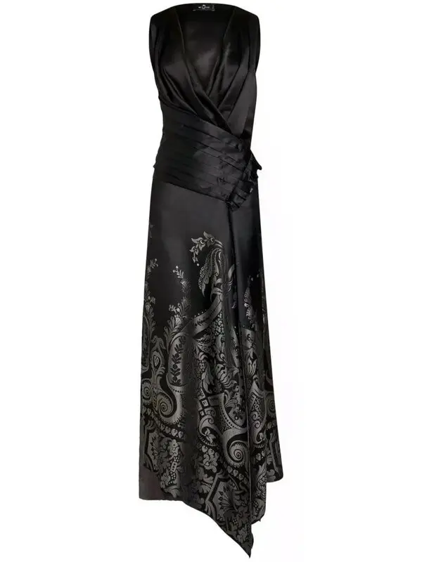 Etro Jacquard Silk Maxi Dress